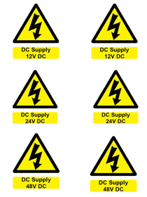 Battery Hazard label ( 6 x DC Supply ) — Newsphere Solar (Pty) Ltd